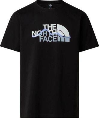 The North Face Homme, Sport, Noir, Taille: XL Mountain Line Regular Short Sleeve Tee