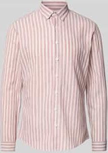 Lindbergh Slim Fit Freizeithemd aus Leinen-Baumwoll-Mix