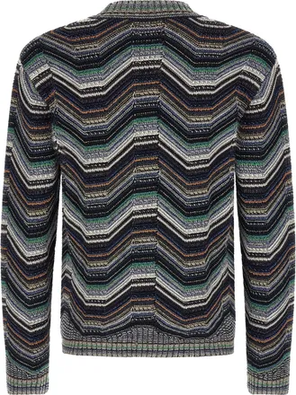 Missoni Zigzag-Knit Cardigan - charcoal