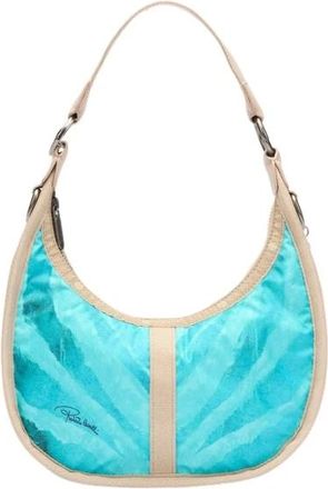 Roberto Cavalli Femme, Sacs, Bleu, Taille: ONE Size Petit sac Bologne avec imprim&eacute;