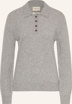 GANT Strick-Poloshirt grau