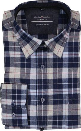Casamoda CasaModa Herren Hemd blau kariert Comfort Fit