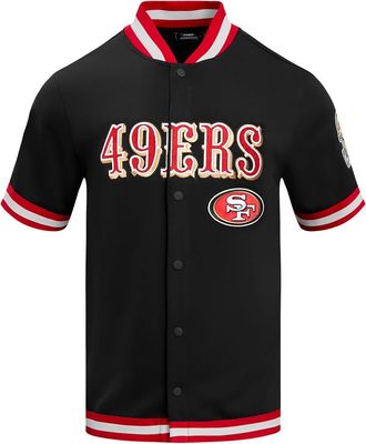 Pro Standard Mens NFL San Francisco 49Ers Classic Chenille Button-down Schwarz/Rot M