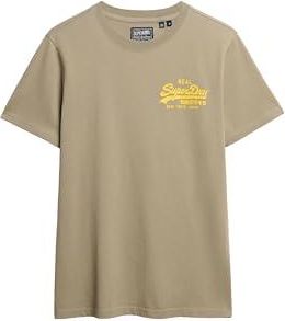 Superdry Chemise Embellish Varsity Relaxed pour homme, Vert kaki clair 2, L