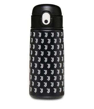 Seven 7 Juventus Trinkflasche, Thermosflasche, Wasserflasche, aus Edelstahl, BPA-frei, 460 ml, Silikondeckel, Kinder, Jungen, Fußball, Geschenkidee