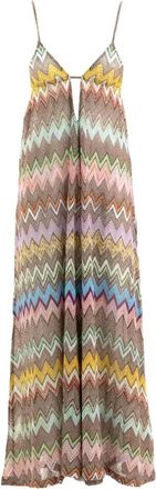Missoni Femme, Robes, Multicolore, Taille: 38 FR Cache-maillot en viscose lam&eacute;e avec motif macro zig-zag
