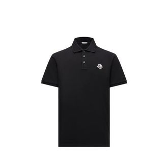 Moncler Polo manches courtes &agrave; logo en coton piqu&eacute;