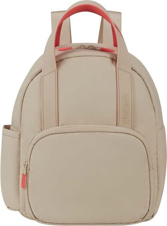 American Tourister Puffypop - Mini Rucksack f&uuml;r Damen (35 cm, 8.5 L) - Fach f&uuml;r AirPods & Tablet - 2 Flaschenhalter - Beige