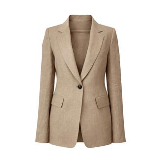 Marella Femme, Vestes, Beige, Taille: 44 FR Blazer Crois&eacute; Boutonn&eacute;