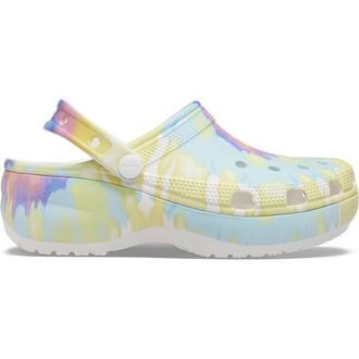 Crocs Damen Clogs ClassicPlatformTieDyeGraphClgW