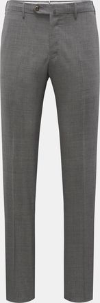 Pantaloni Torino Herren - Wollhose Slim Fit grau meliert
