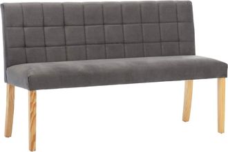 tidyard Sitzbank Sofa Sitzmöbel Loungebank Polsterbank Sofabank Stoffbezug Flurbank Küchenbank Bank 140 cm Grau Stoff