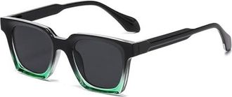Generic Lunettes de soleil vacances monture carr&eacute;e tendance UV400 hommes et femmes lunettes de soleil quotidiennes personnalis&eacute;es(Green)