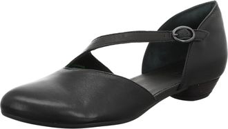 Think Damen Grace Nachhaltige Ballerinas, Schwarz 0000, 42 EU