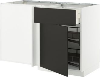 IKEA METOD / MAXIMERA Eckunterschrank m Schublade+Auszug