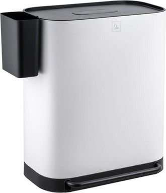 SVITA Svita - MLT2X30 Poubelle à pédale 60l 2 compartiments avec couvercle blanc