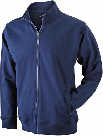 James & Nicholson Sweat-Jacke aus formbest&auml;ndiger Sweat-Qualit&auml;t L,Navy