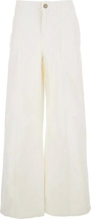 Twinset Femme, Pantalons, Blanc, Taille: 40 FR Pantalon avec passants de ceinture