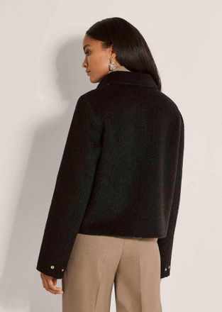 Madeleine Outdoorjacke Doubleface-Jacke in kastiger Form L&auml;ssiger Einreiher mit klassischem Hemdkragen