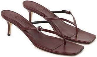 Aeyde Sandalen mit Lederhocker - rot