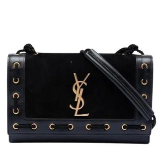 Saint Laurent Sac bandouli&egrave;re en daim Pre-owned - Femme - Pre-owned - Noir - Taille: ONE Size