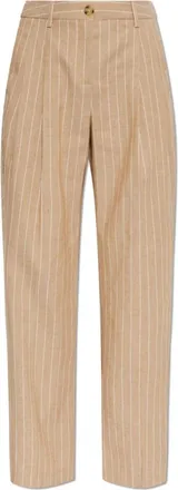Paul Smith Femme, Pantalons, Beige, Taille: 36 FR Pinstripe Pantalons