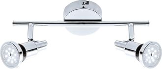 Briloner Briloner Leuchten - LED Spotleuchte, Deckenleuchte, Badleuchte, Badlampe, IP44, Strahler dreh- und schwenkbar, 2x GU10, 8 Watt, 800 Lumen, 3.000 Kelvi