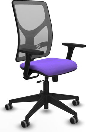 Piqueras y Crespo Schreibtischstuhl mit Armlehnen, h&ouml;henverstellbare Lendenwirbelst&uuml;tze, ausgestattet mit Syncro/Traslack und Schneideschaum, mit Rollen 65 mm, Parkett,