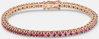 Roxanne First Bracelet en or rose 14 ct et saphirs