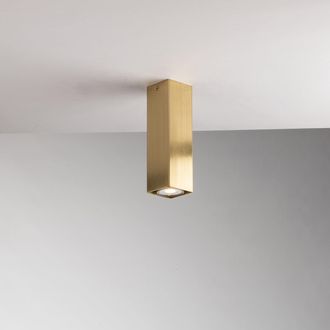 Luce-Ambiente-Design Fluke Square Ceiling Lamp in Gold Metal 20cm