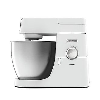Kenwood Chef XL KVL4100W, Robot Pâtissier avec 3 Crochets et Fouets pour Pétrir, Idéal pour Monter et Mélanger, Bol de 6.7 L Lavable au Lave-Vaisselle, 1200W,