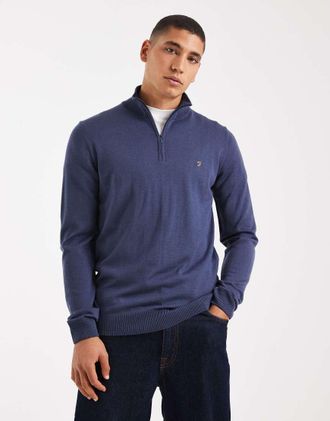 Farah Redchurch - Pull en laine m&eacute;rinos - Bleu