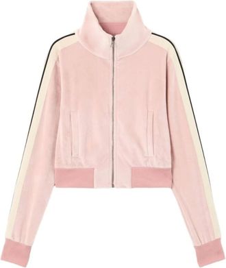 Palm Angels Femme, Sport, Rose, Taille: 36 FR Crop Track Jacket