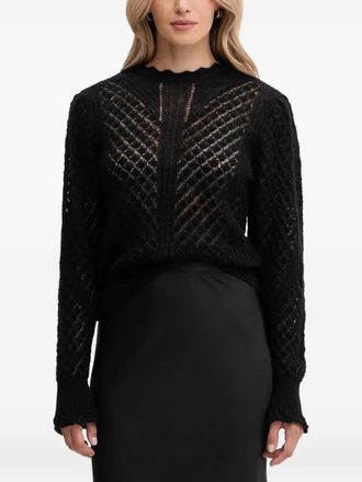 Twin-Set pull en maille losanges - Noir