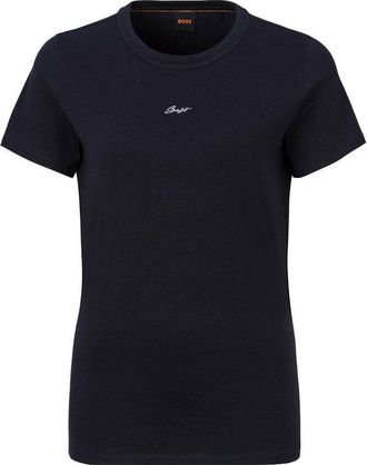 HUGO BOSS T-Shirt Elogo Premium Damenmode mit Label-Stitching