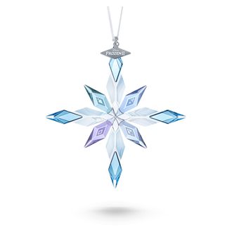 Swarovski Die Eisk&ouml;nigin 2 Schneeflocken Ornament, Dekoration aus Strahlenden Swarovski Kristallen zum Aufh&auml;ngen