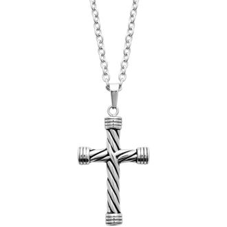 Brillaxis Collier croix acier