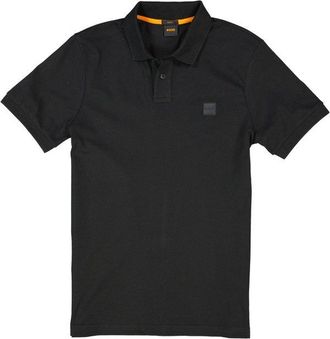 Boss Orange by Hugo Boss BOSS Orange Herren Polo-Shirt schwarz Slim Fit