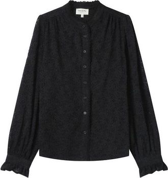 Grace & Mila Langarmbluse Lace Blouse SWING? Damen Spitzenbluse? elegante Bluse mit Knopfleist