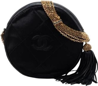 Chanel Sac bandouli&egrave;re en satin doccasion - Femme - Pre-owned - Noir - Taille: ONE Size