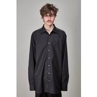 Raf Simons Classic Shirt with Net Insert, black dark grey