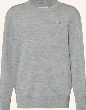 Calvin Klein Pullover Aus Merinowolle grau