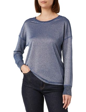 Geox Womens W T Polo Shirt, Sargasso SEA Lurex, S