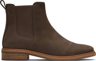 Toms Womens Charlie Chelsea Boot, Canteen Nubuck Leather, 35.5 EU