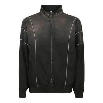 Off-white Homme, Vestes, Noir, Taille: L Relaxed Garment Dyed Track Jacket