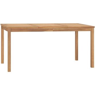 vidaXL Garten-Esstisch 160x80x77 cm Massivholz Teak Vidaxl