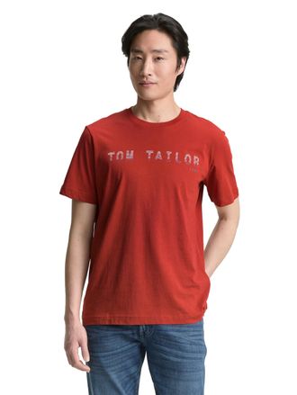 Tom Tailor Tom Tailor Herren 1046793 T-Shirt, 14302 - Velvet Red, L EU