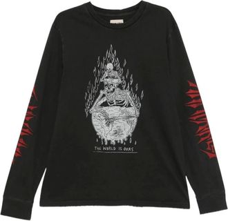 Gallery Dept. Homme, Tops, Noir, Taille: XL Long-Sleeve Graphic T-Shirt