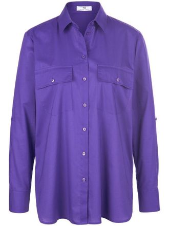 Peter Hahn Bluse Hemdkragen Peter Hahn lila