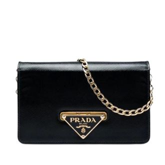 Prada Sac bandouli&egrave;re Saffiano Pre-owned - Femme - Pre-owned - Noir - Taille: ONE Size
